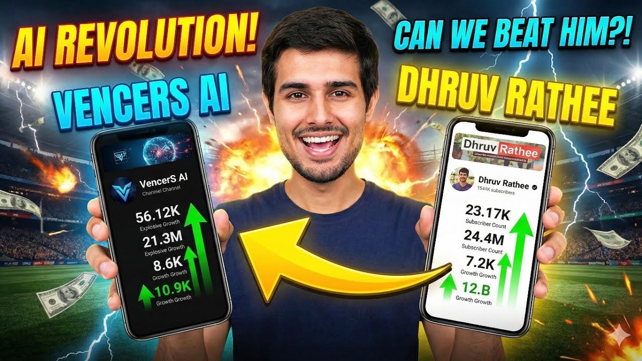 CAN YOU BEAT DHRUV RATHEE | VENCERS AI #contentcreator - YouTube