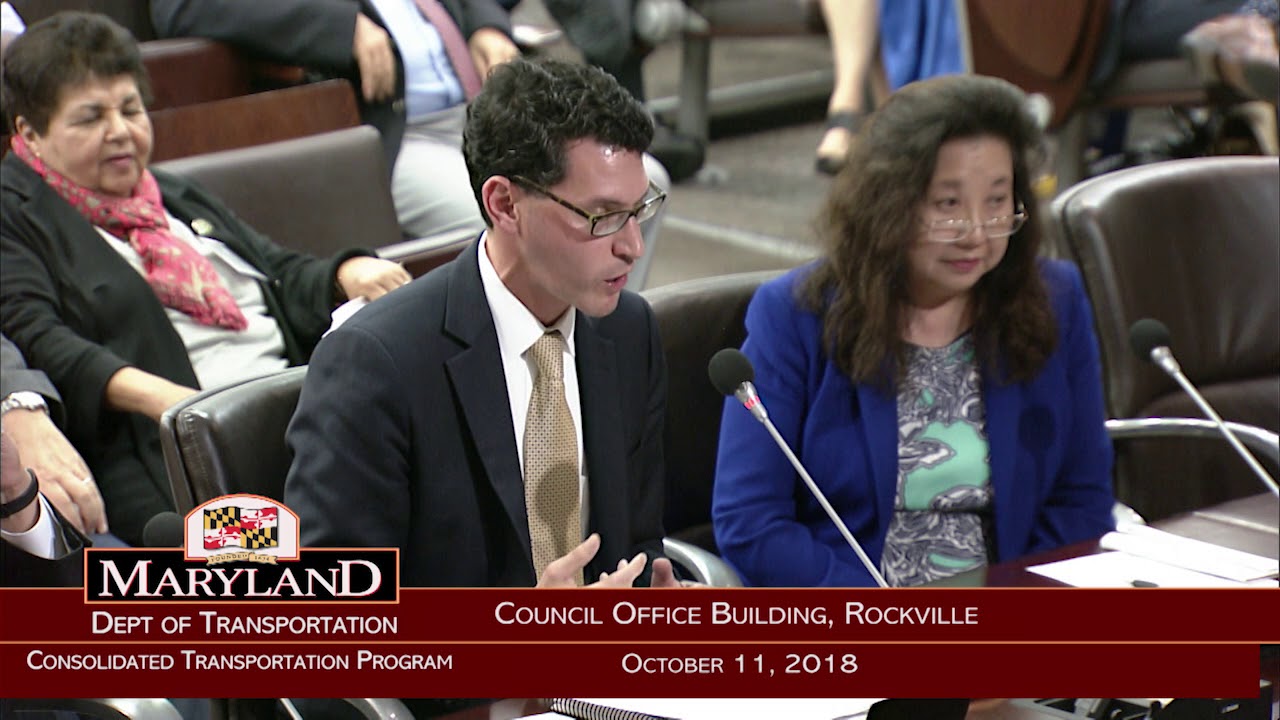 Delegate Marc Korman's remarks at the Consolidated Transportation Program presentation - YouTube