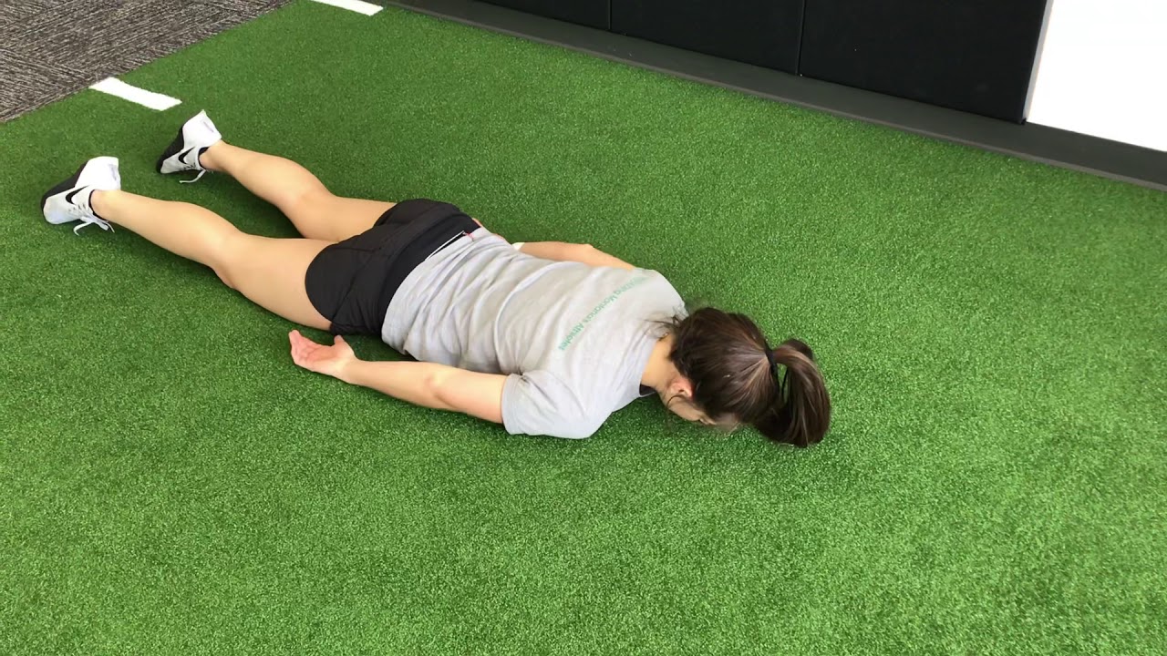 Prone Scap Squeeze - YouTube