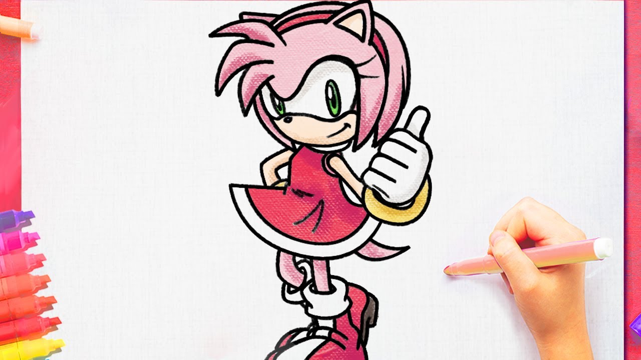 Learn How To Draw Amy Rose From Sonic The Hedgehog Sonic
