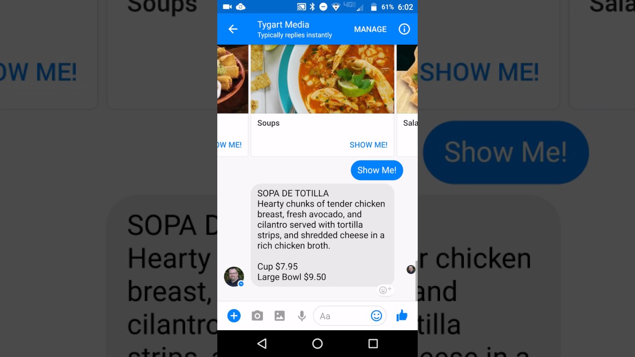 How to use Facebook Messenger as a Menu for your Restuarant - YouTube