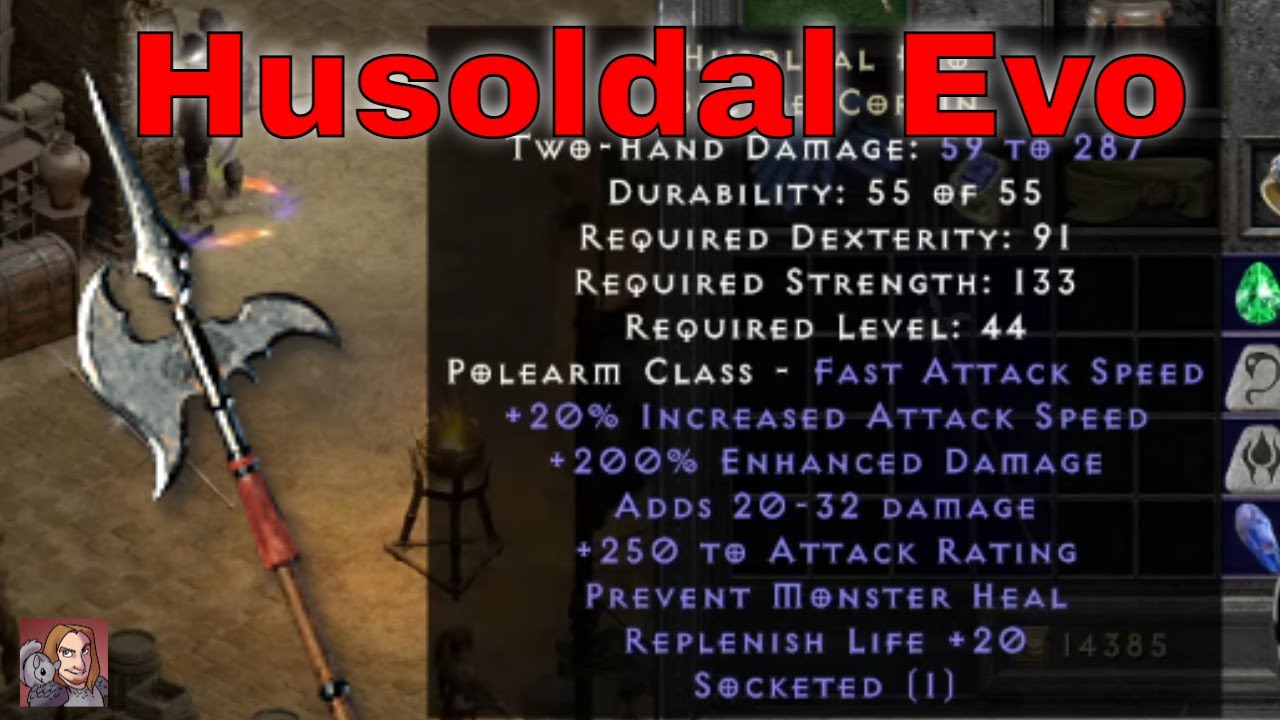 D2R Unique Items - Husoldal Evo (Bec-De-Corbin) - YouTube