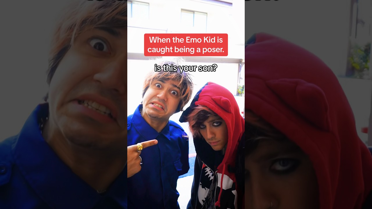 WHEN THE EMO KID GETS CAUGHT BEING A POSER 😳 #emo #goth #gothic # ...