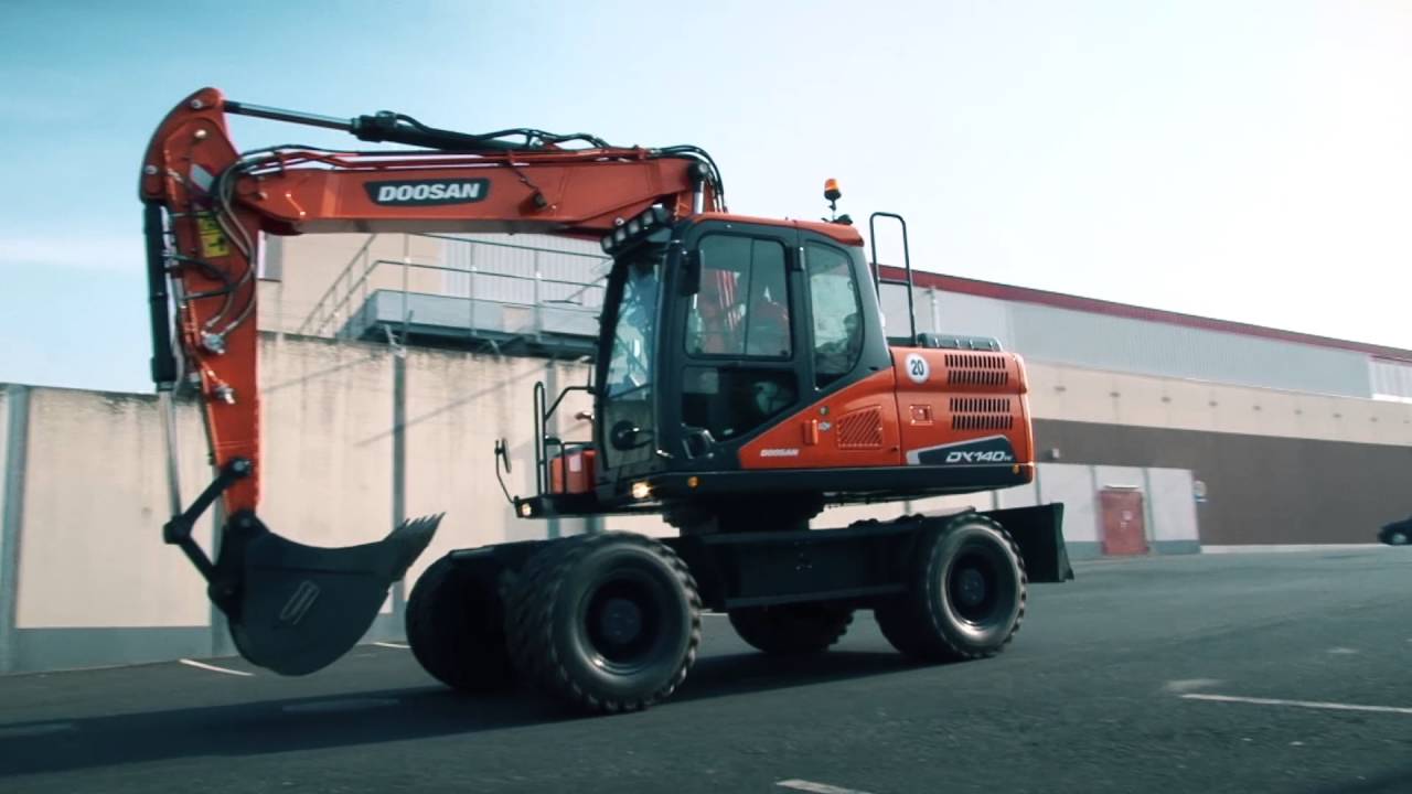 Doosan DX140W-5 Mid-Range Wheeled Excavator | Doosan Equipment europe ...