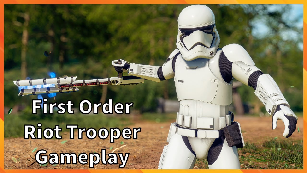 First Order Riot Trooper Gameplay Star Wars Battlefront 2 - YouTube