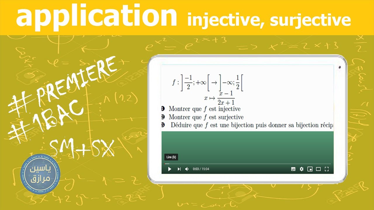 application injective surjective bijective exercice - YouTube