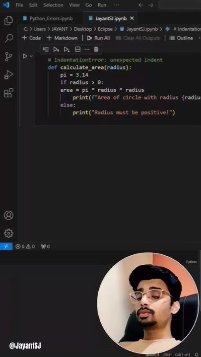 Girlfriends can Solve Indentation Error #python #coding #shorts - YouTube