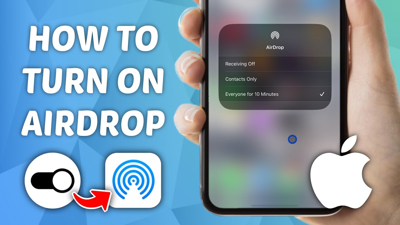 How to Turn On Airdrop on iOS 17 - YouTube