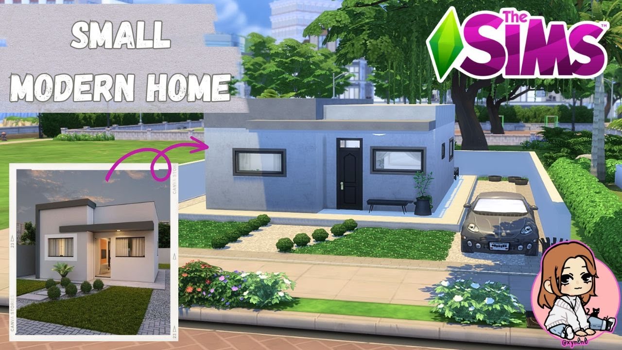 Recreating a small modern home from Pinterest! | Sims 4 | Speed Build ...