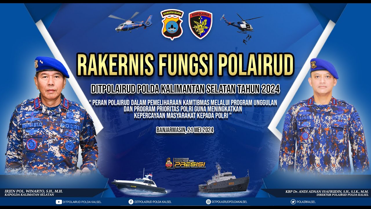 RAKERNIS FUNGSI POLAIRUD TA. 2024 DITPOLAIRUD POLDA KALSEL - YouTube