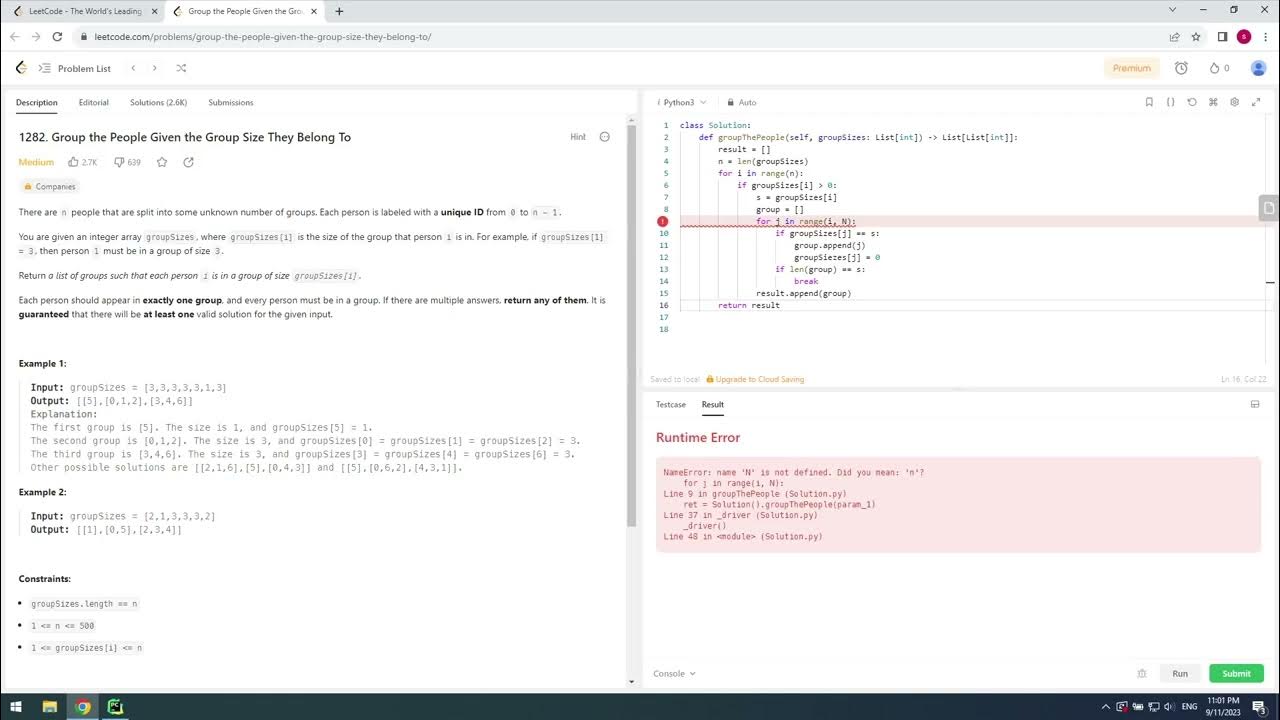 Day 1. 1282. Group the People Given the Group Size They Belong To + 1. Two Sum - YouTube