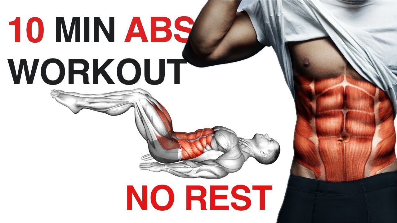 HARDEST 10 MIN ABS Workout EVER | 6 PACK BURN | NO REST | NO EQUIPMENT ...