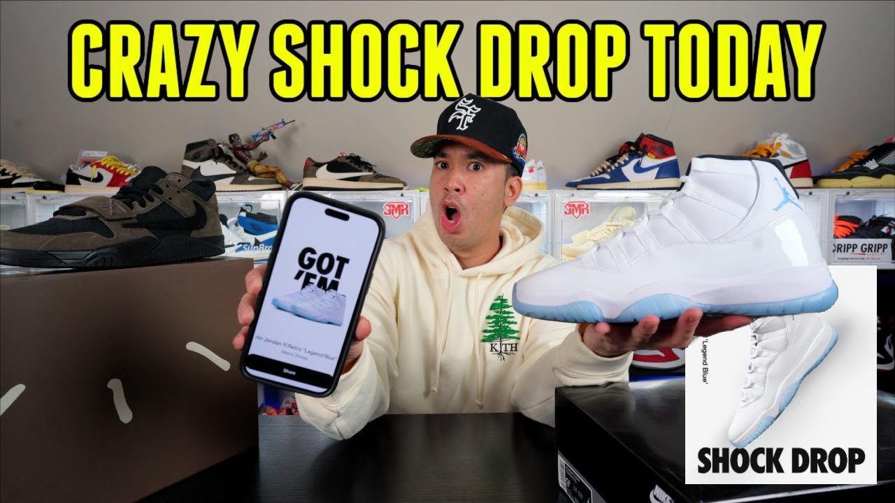 CRAZY SHOCK DROP !!! JORDAN 11 LEGEND BLUE "COLUMBIA" SNKR APP SITTING ...