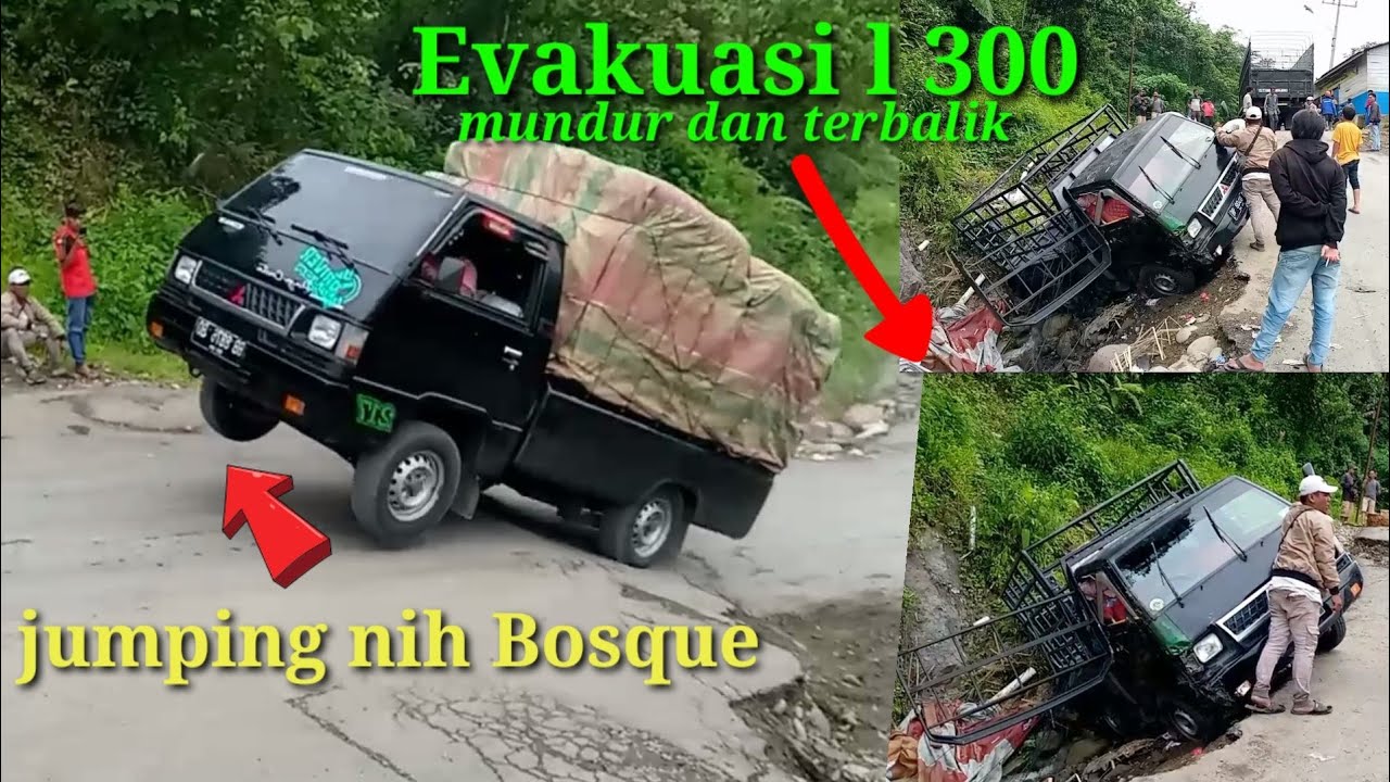 Evakuasi l 300 pick up yang masuk paret.. - YouTube