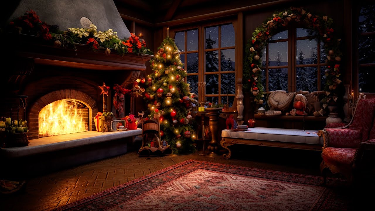 Snowy Fireplace Crackling for Deep Relaxation and Tranquility | Restful ...