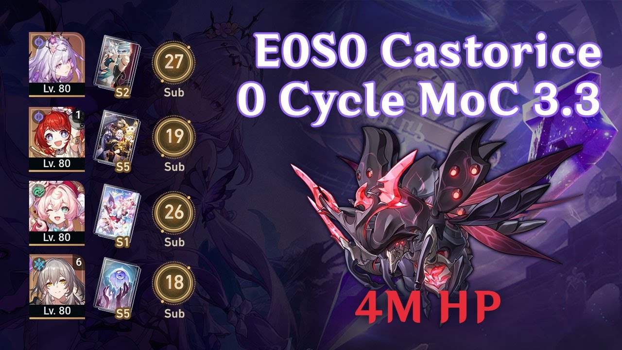 [27 Sub 5 Cost] E0S0 Castorice 0 Cycle True Sting MoC Floor 12 | Honkai ...