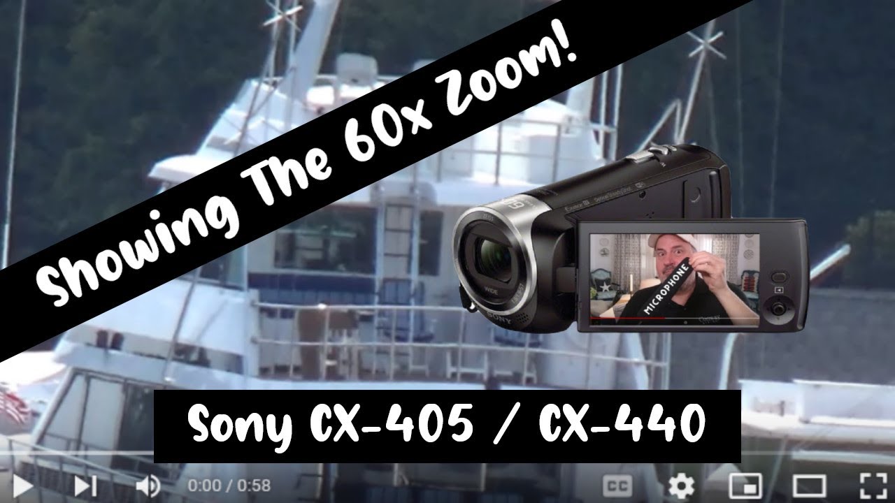 Incredible 60x Zoom Of The Sony CX-440 CX-405 Handycam Video Camera ...
