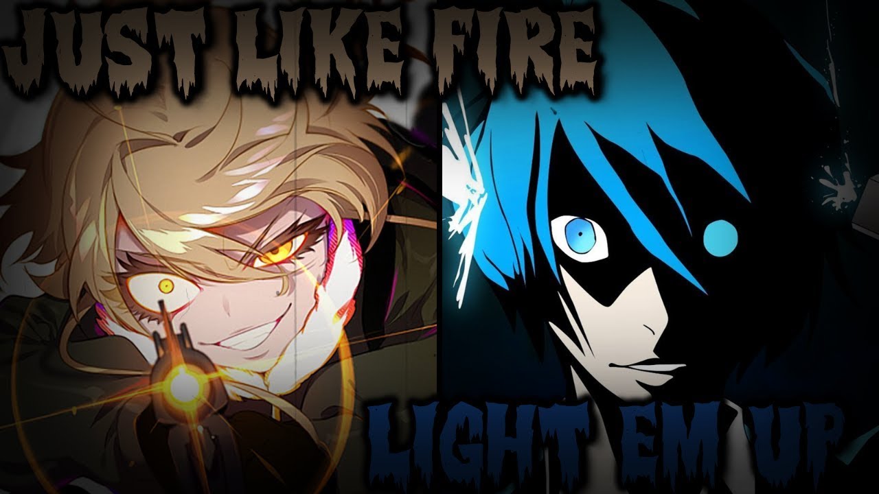 [ Nightcore ] Just Like Fire x Light Em Up (Mashup) - lyrics - YouTube