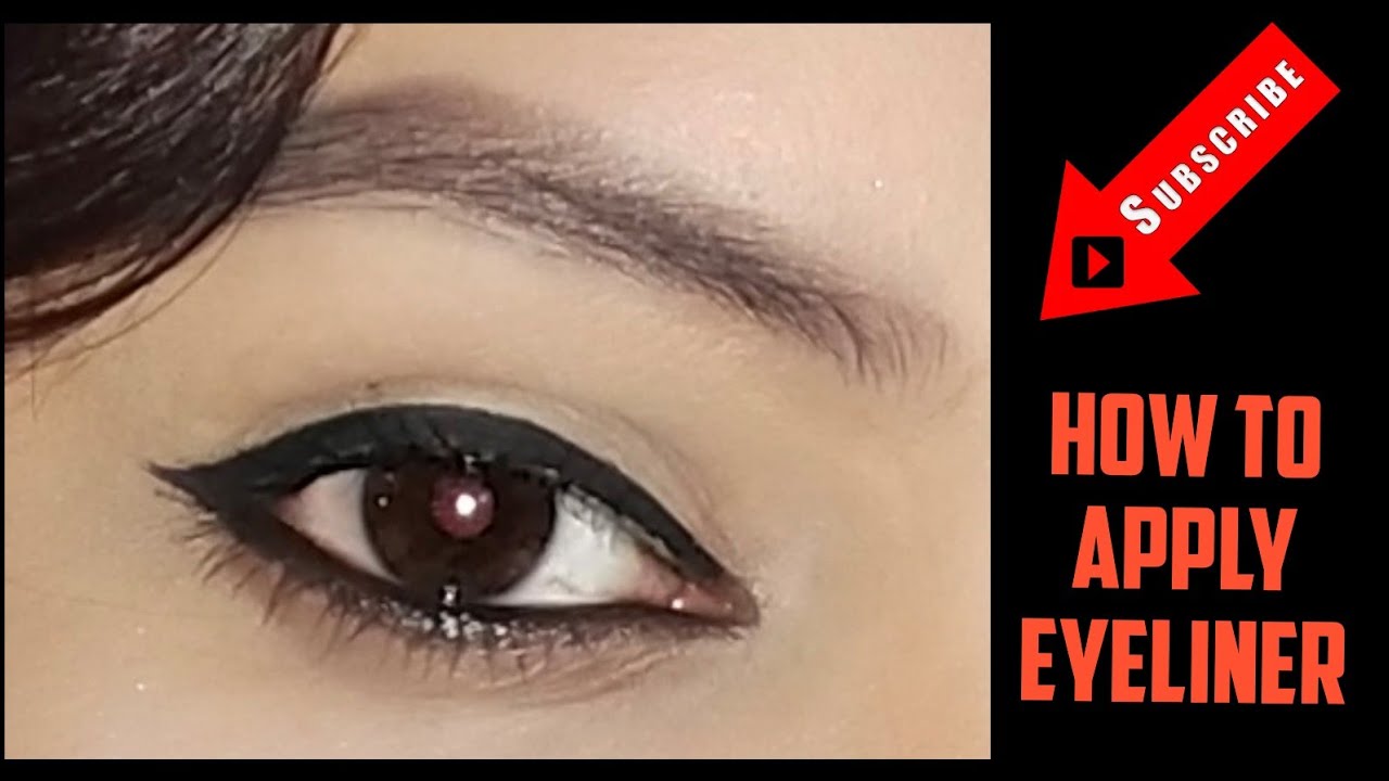 How to apply Eyeliner || Simple Eyeliner || Basic Eyeliner - YouTube
