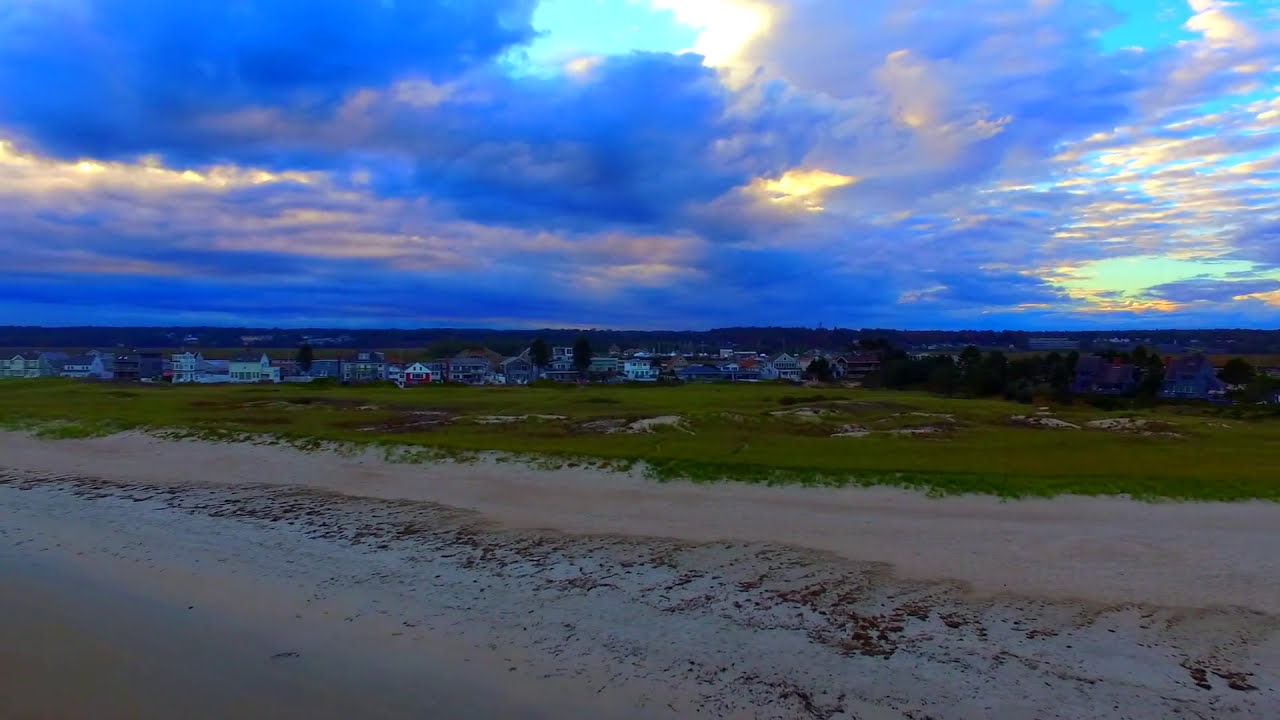 WELLS BEACH MAINE : A BIRD'S EYE VIEW 4K - YouTube