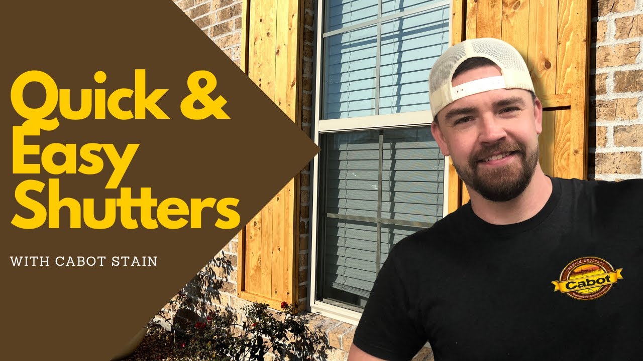 Quick and Simple DIY Shutters with Cabot Stain - YouTube