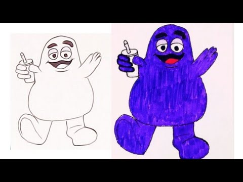 How to draw grimace easy - YouTube