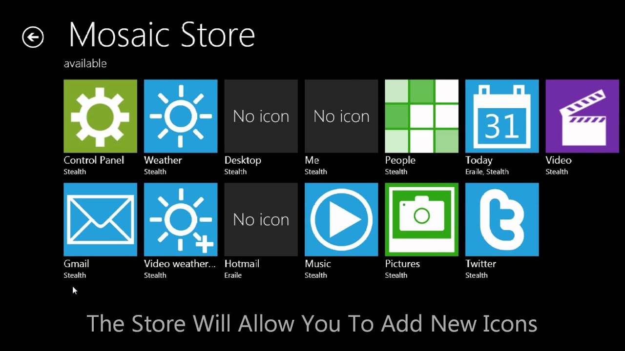 Mosaic - Metro UI Widget/Theme - YouTube