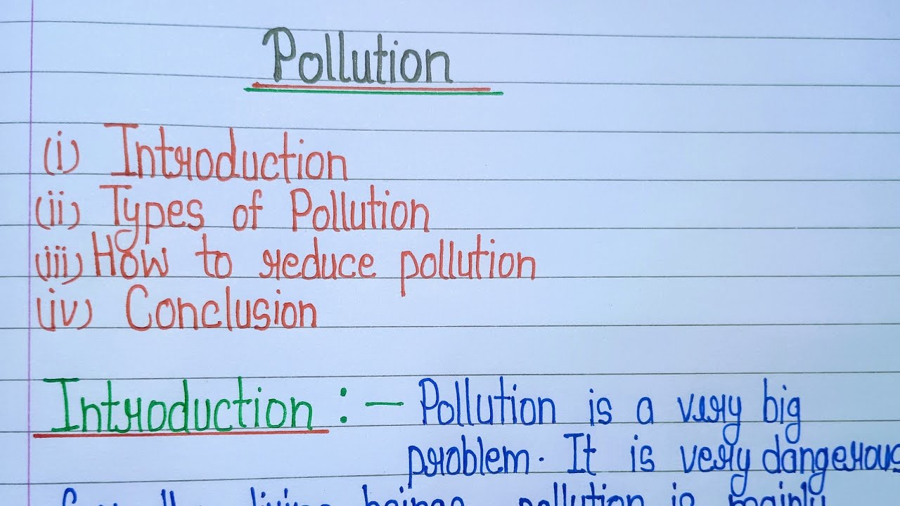 Essay on Pollution in english/types of Pollution/Pollution essay in ...