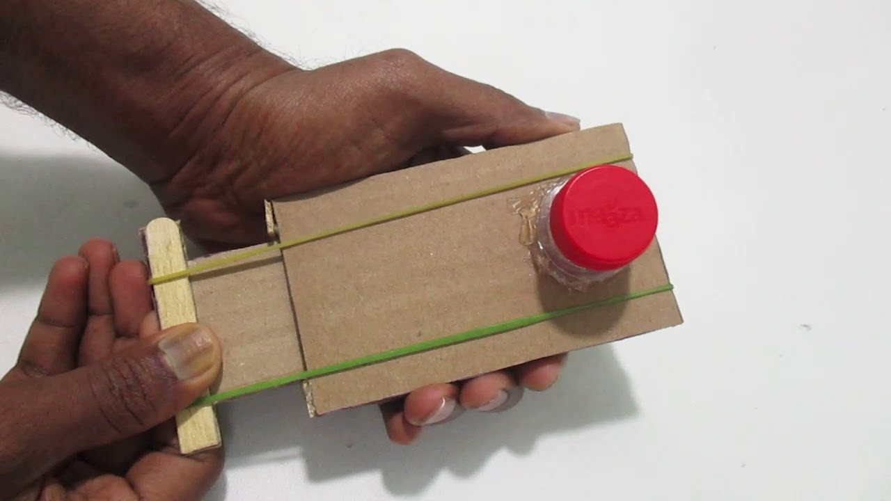 Simple Shooting Toy Making with Measurements | Cardboard Shooting Toy ...