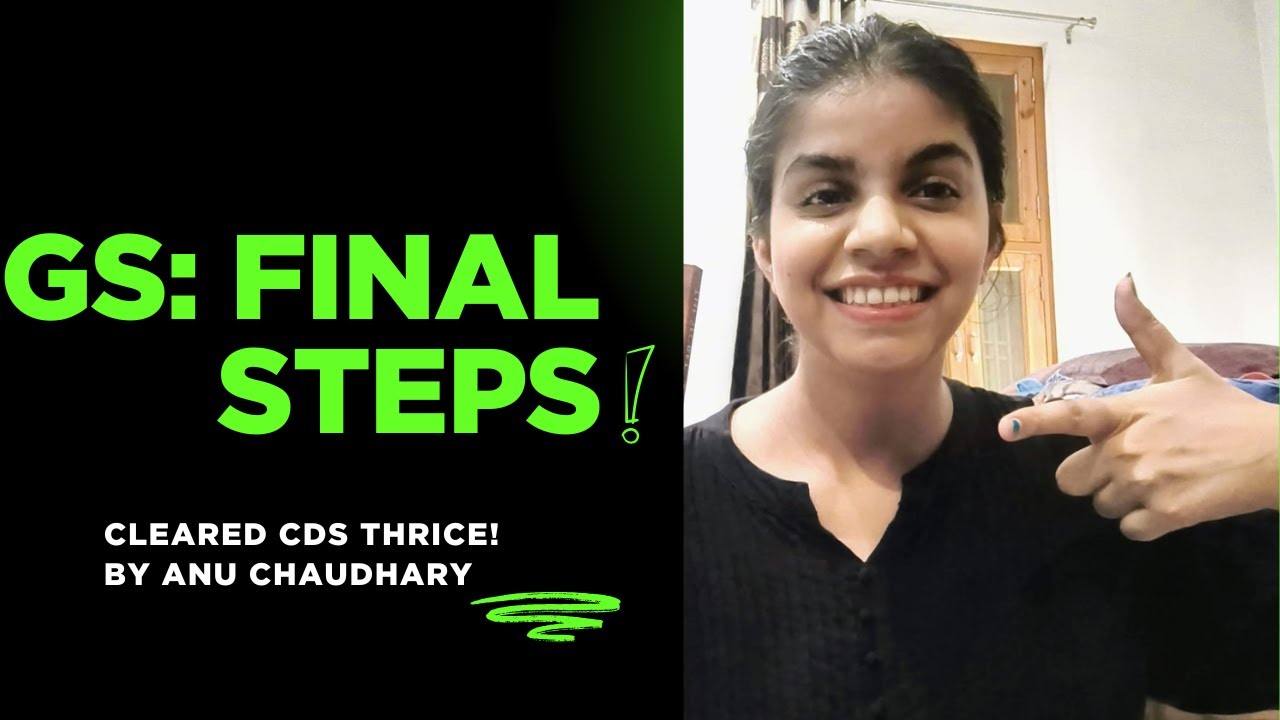 GS : FINAL STEPS | CDS 2 2025 - YouTube