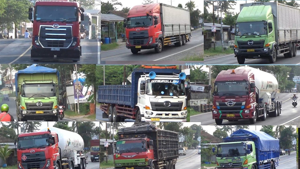 Keren !! Mobil Truk, Mobil Kontainer, Mobil BBM melintas Jalur Selatan ...
