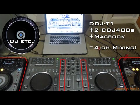 How to play two CDJs through a DDJ-T1 - YouTube