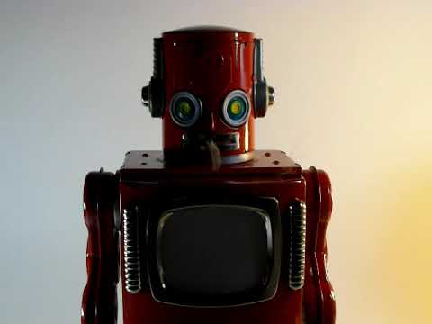 Metal House – Tin Toy – Battery Operated – Video Robot ビデオ ロボット – New ...