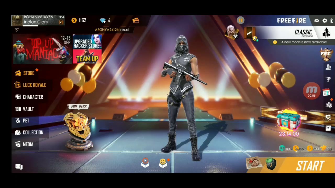 FREE FIRE NEW GUN SKIN OF P90 - YouTube