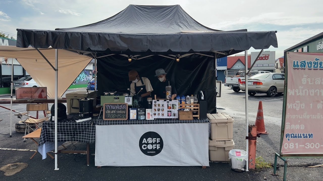 ASMR Cafe Vlog Coffee Shop Roadside Barista start open small business ...