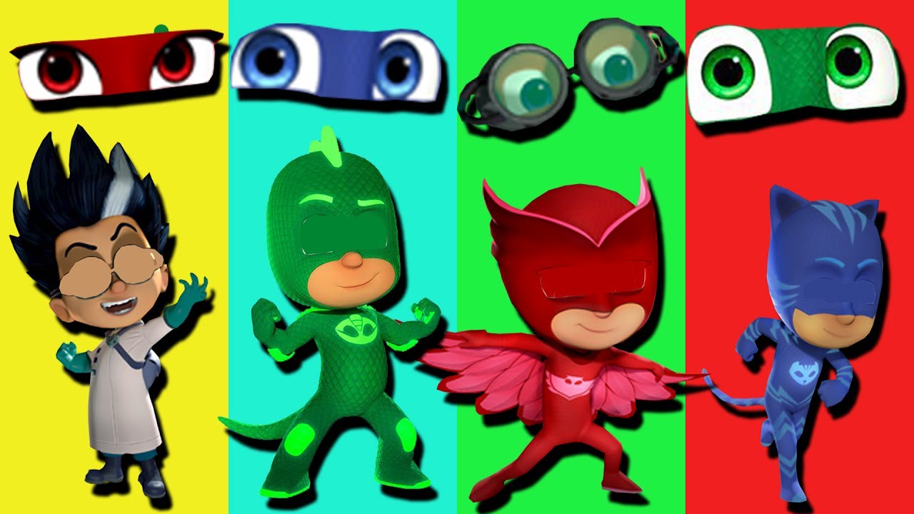 Wrong Eyes PJ Masks Finger Family Learn Colors Nursery Rhyme For Kids ...