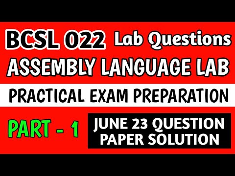 P1 - BCSL 022 Solved Question Paper | Bcsl 022 Practical Questions | BCSL22 Assembly language ...