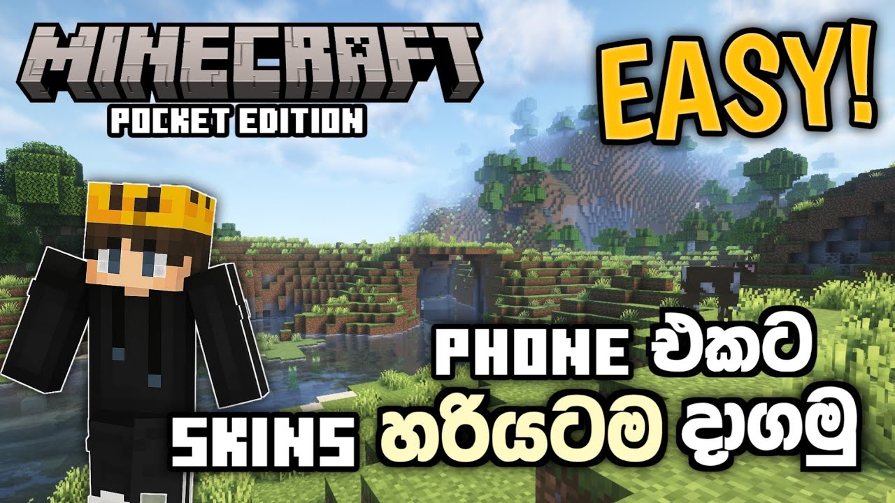Phone එකෙන් Minecraft SKINS දාමු! 😜 ඉතා සරළ විදිය | Minecraft PE Skin ...