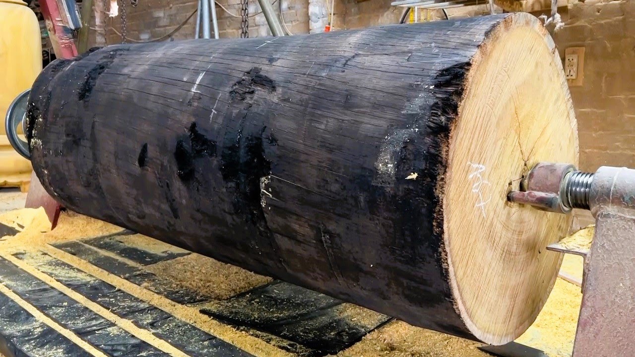 giant woodturning skills giant manual woodturning workers working at ...