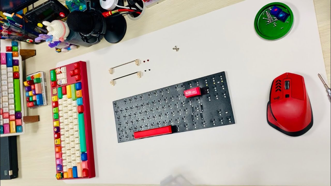 Monsgeek M3 | Assemble PCB Mount Stabilizers - YouTube