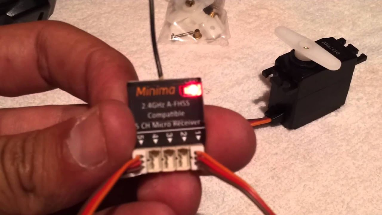 hobby king receiver minima 5 ch hitec compatible - YouTube