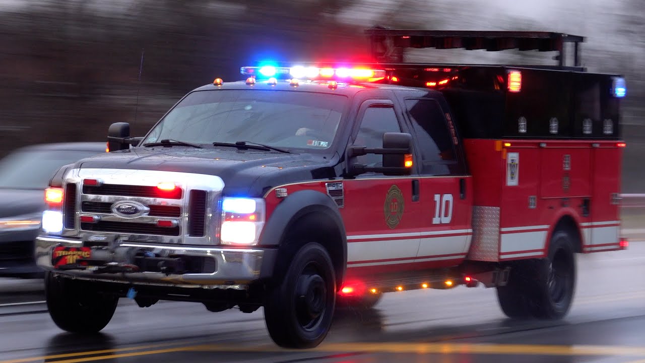 Upper Chichester Fire Department Traffic 10 Responding - YouTube