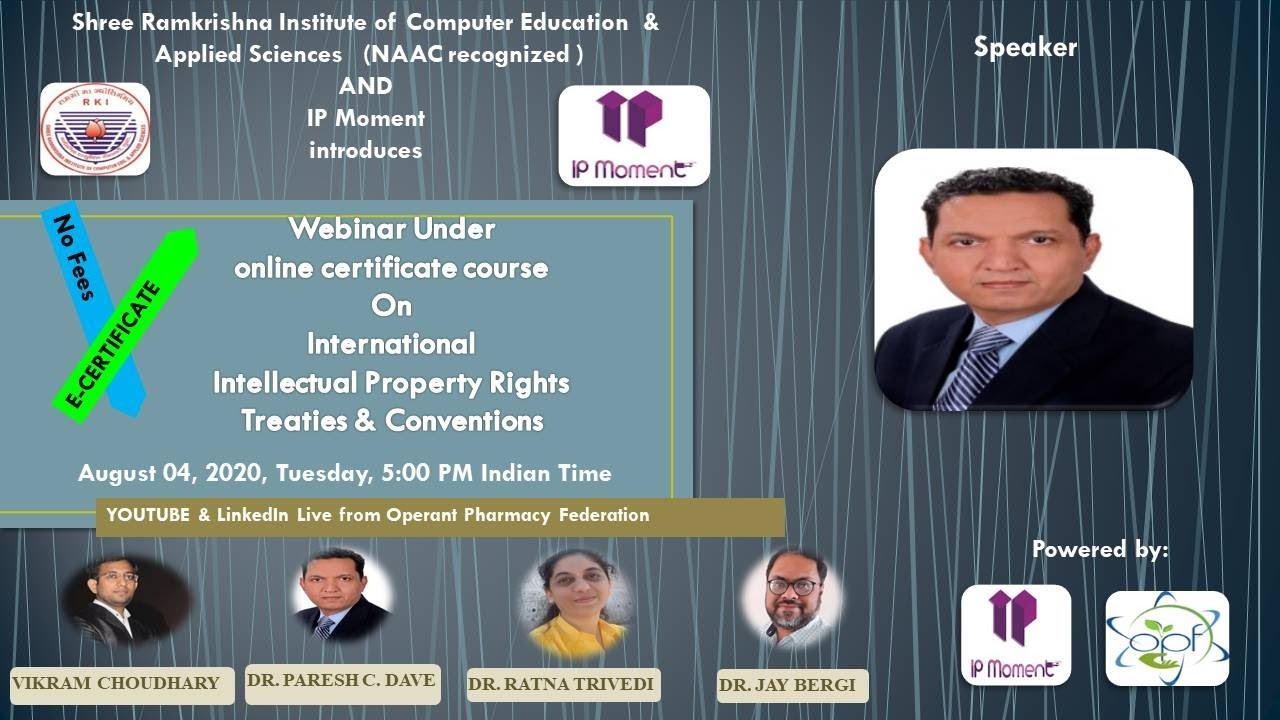 Session 1: International IPR Treaties and Conventions - YouTube