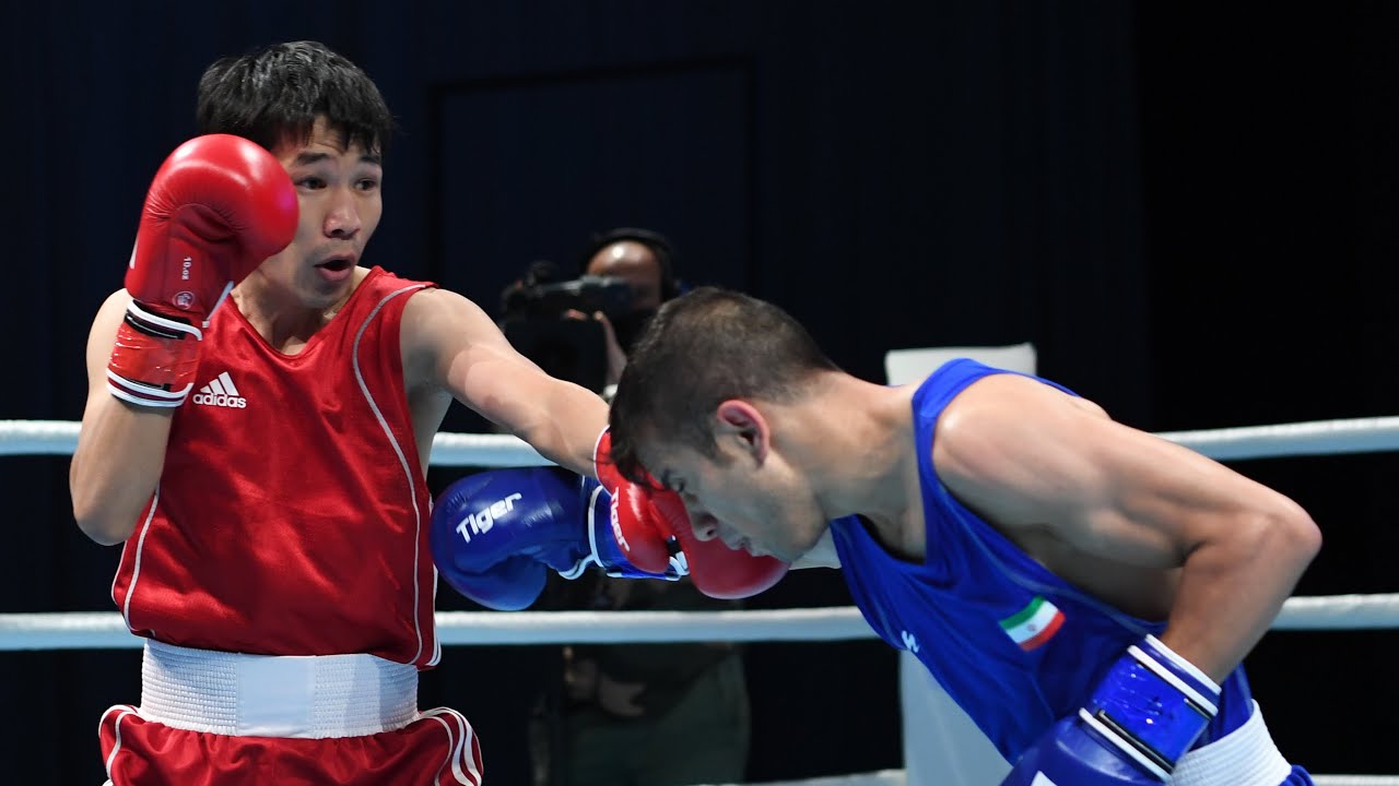 Azat Usenaliev (KGZ) vs. Omid Ahmadisafa (IRI) ASBC Asian Championships ...
