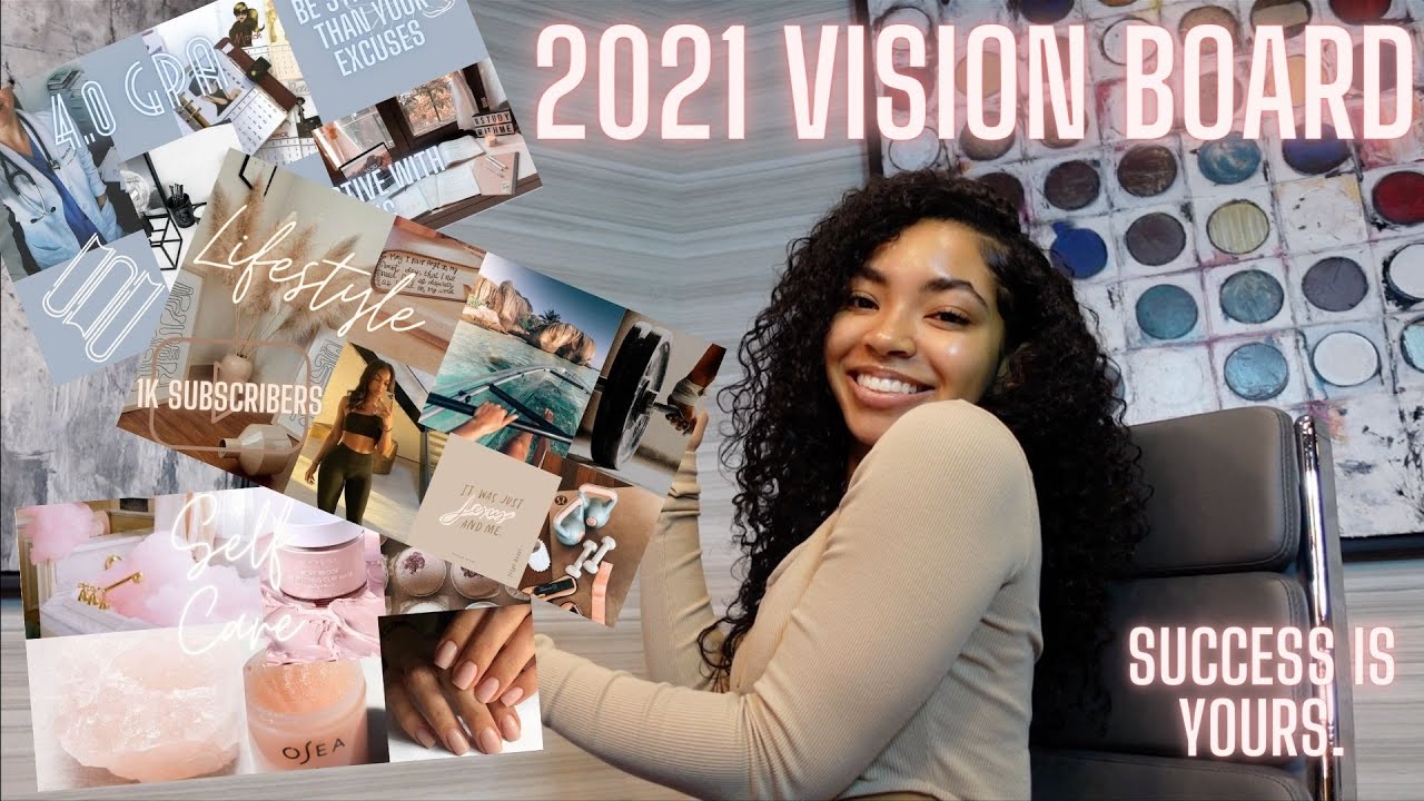 2021 VISION BOARD || MANIFESTING EVERYTHING I WANT IN 2021 || HAYLEY ...