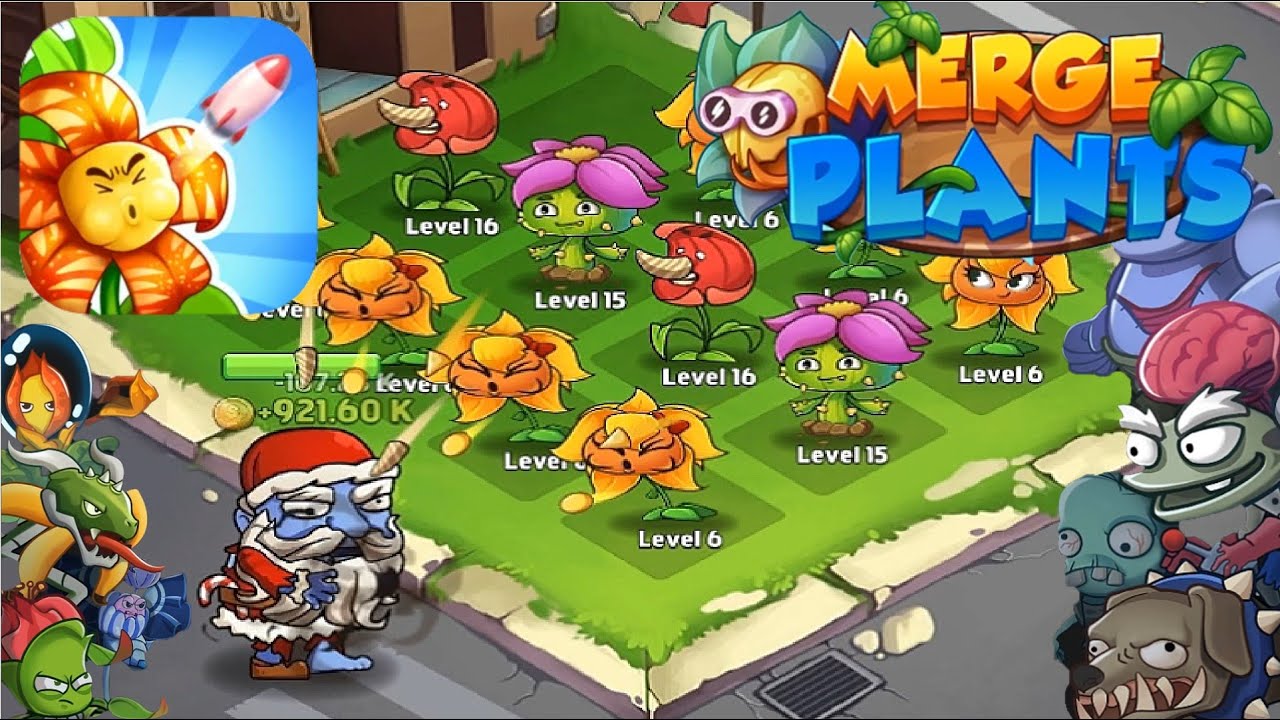 Merge Plants Zombie Defens‪e Chapter 1 stage 13-14-15 gameplay ...