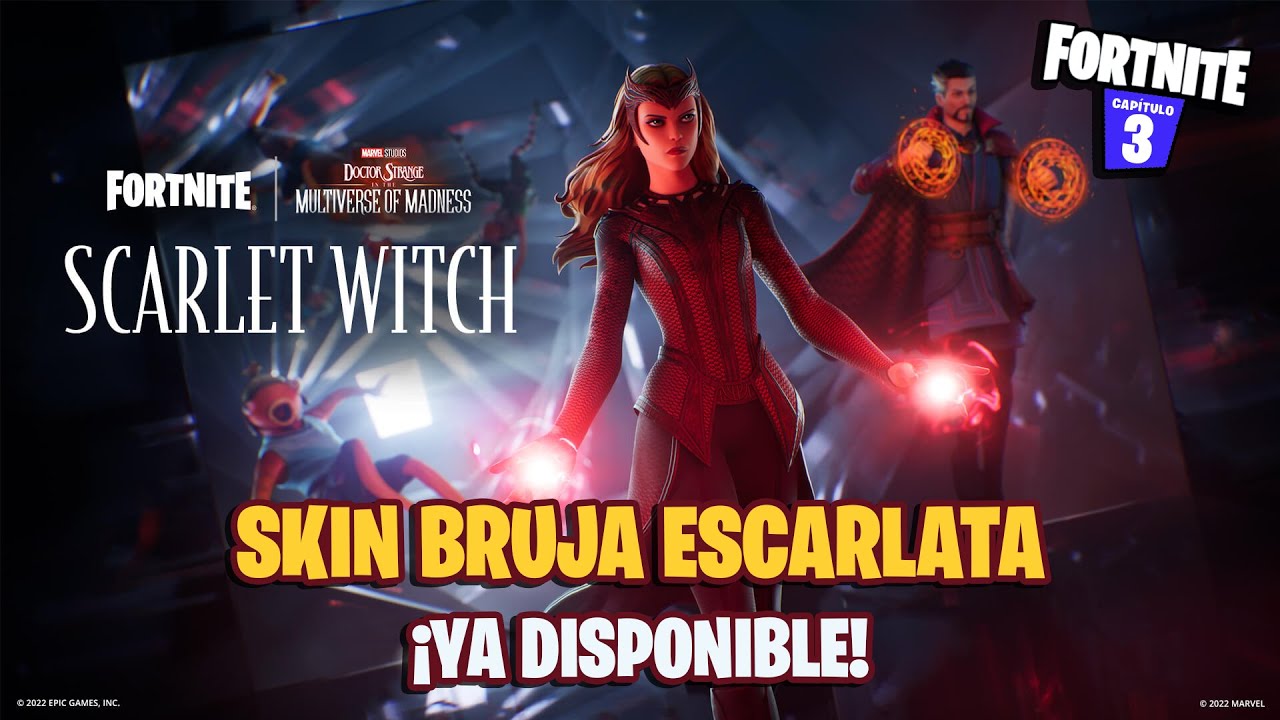 Fortnite: nuevo skin Bruja Escarlata/Wanda Maximoff ya disponible - YouTube