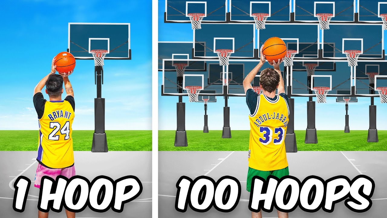 1v1 Basketball but Increasingly More Hoops - YouTube