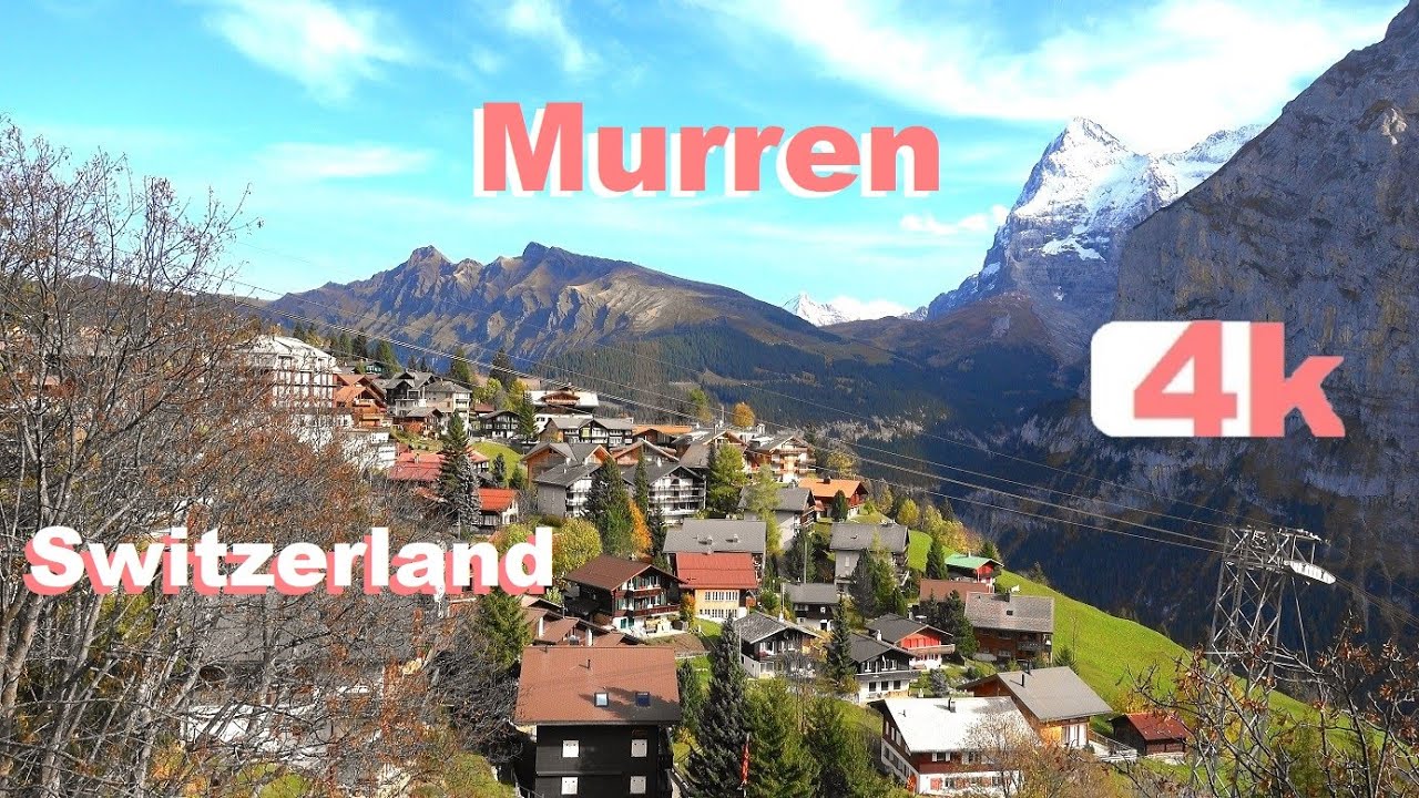 SWITZERLAND - MURREN - Train to LAUTERBRUNNEN from WENGEN - GRINDELWALD ...