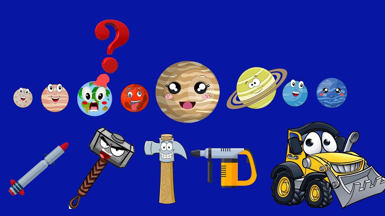GLASS Planets | Planet SIZES | Funny Planet comparison Game for kids ...